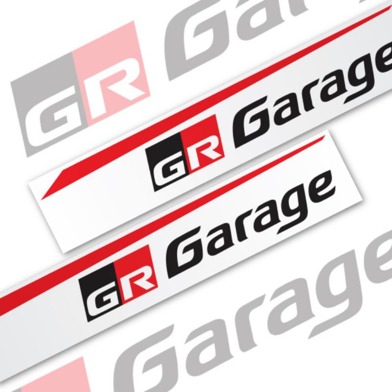 2PCS JDM Toyota Gazoo Racing GR Garage Stickers Set Dealer Vios Yaris ...