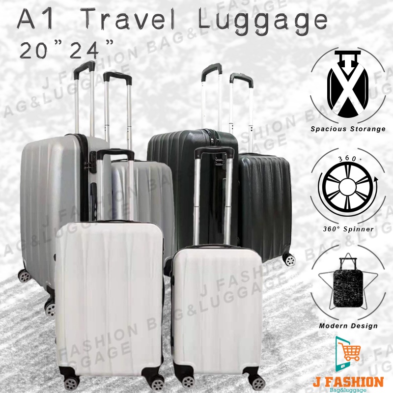 ABS new design A1 luggage bag set 20"+24" abs travel luggage beg bagasi ...