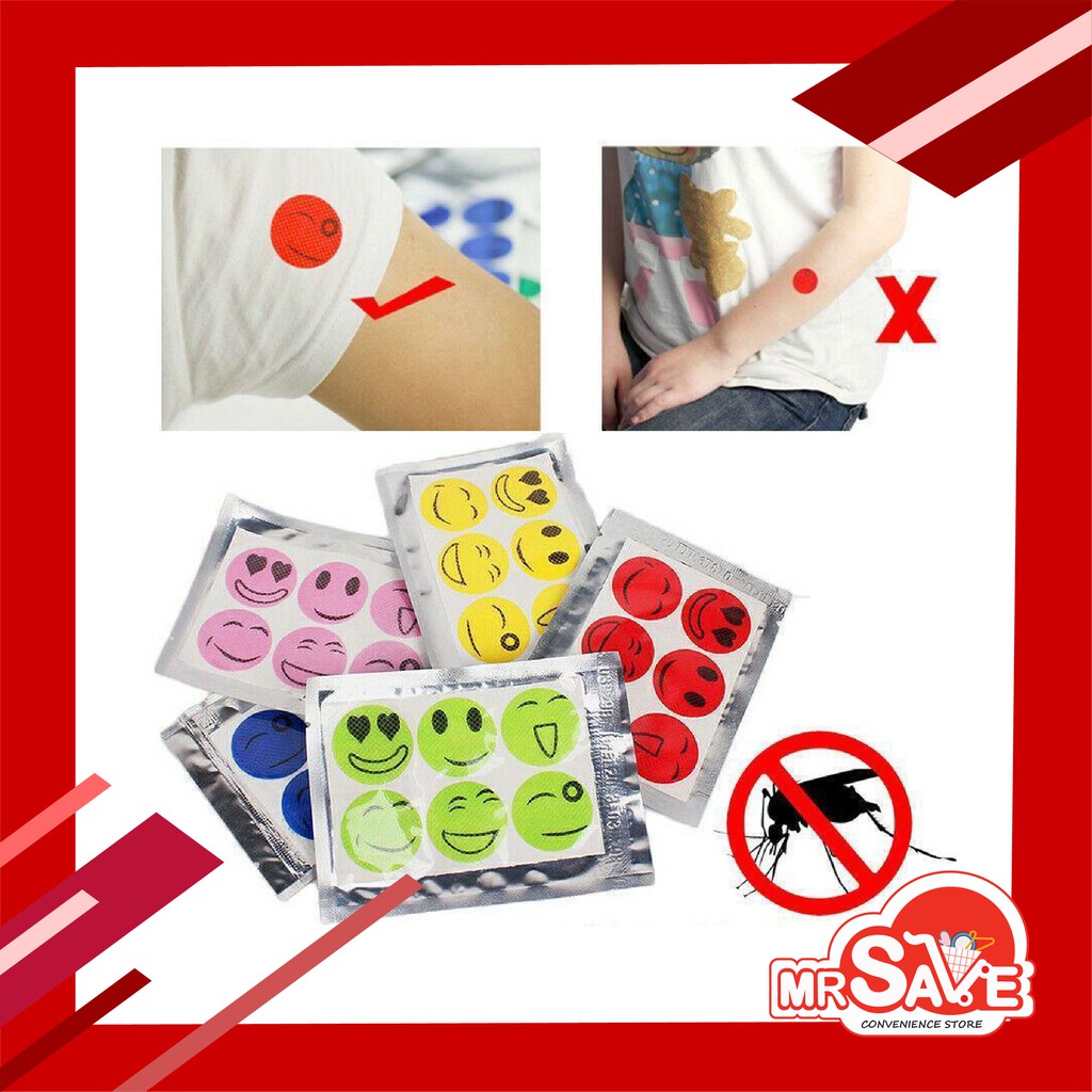 [MRSAVE] Anti Mosquito Smiling Face Sticker Insect Pest Repellent ...