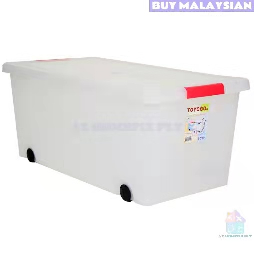 Toyogo 58 LIT STORAGE PLASTIC CONTAINER/ BOX WITH WHEELS / BEKAS ...