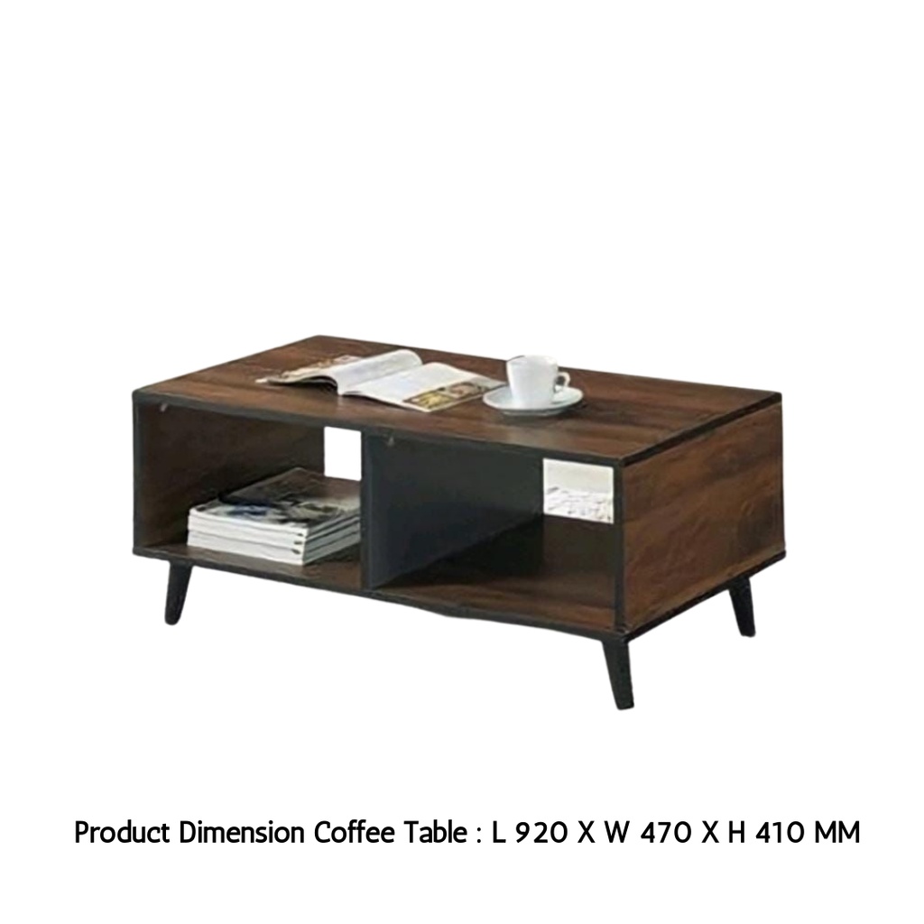 Kopi Meja Ruang Tamu Nordic Coffee Table Living Room 3ft with storage ...