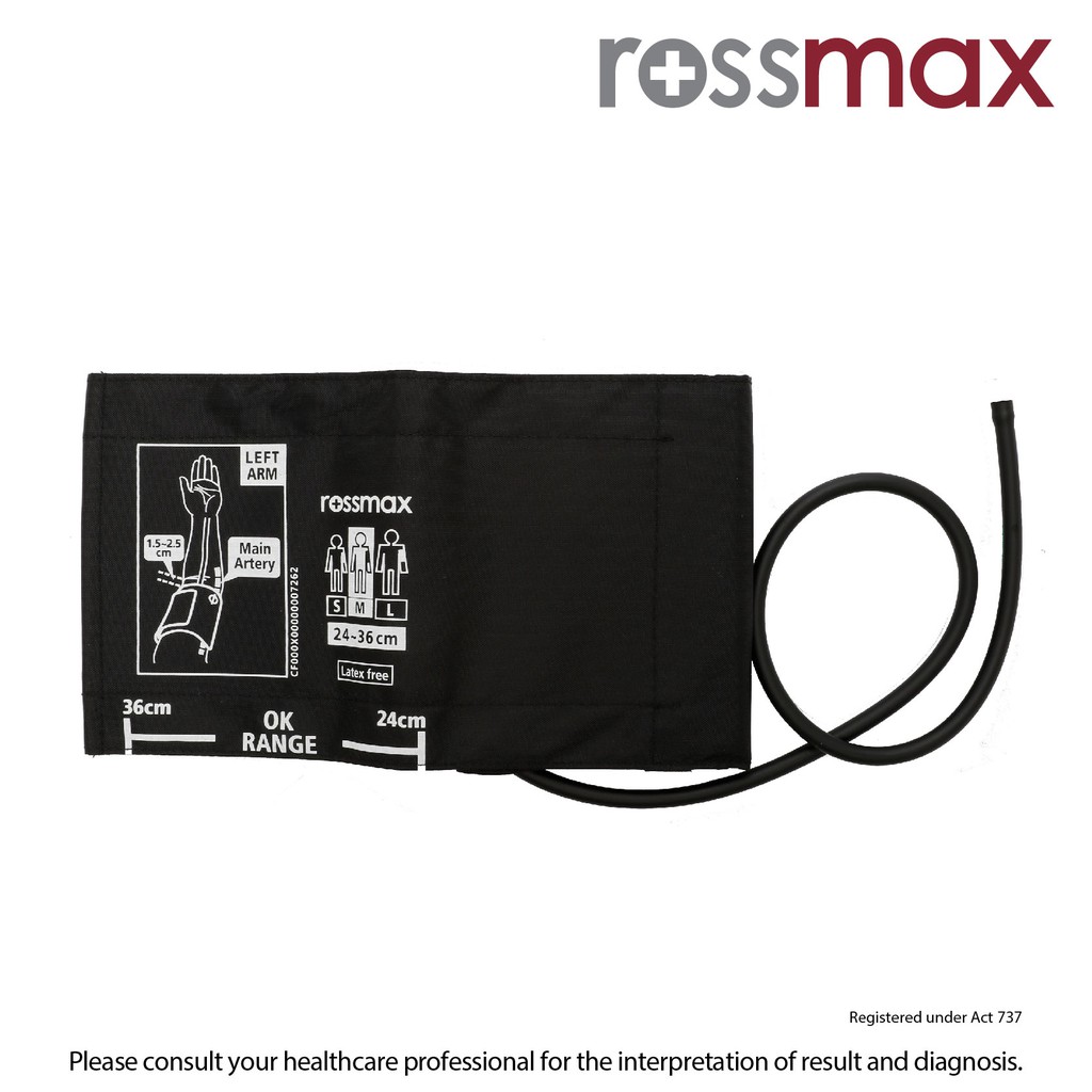 ROSSMAX Pro Cuff for Model AC1000f - M (Medium 24cm - 36cm) | Shopee ...