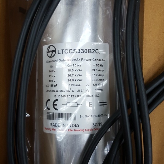 L&T LARSEN & TOUBRO LT Cap Bank 440V 525V power capacitor with cable | Shopee Malaysia