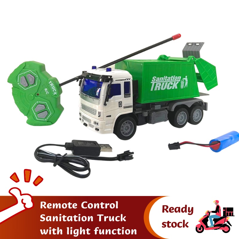 Remote Control Sanitation Truck with Rechargeable Battery Vehicle Toys ...
