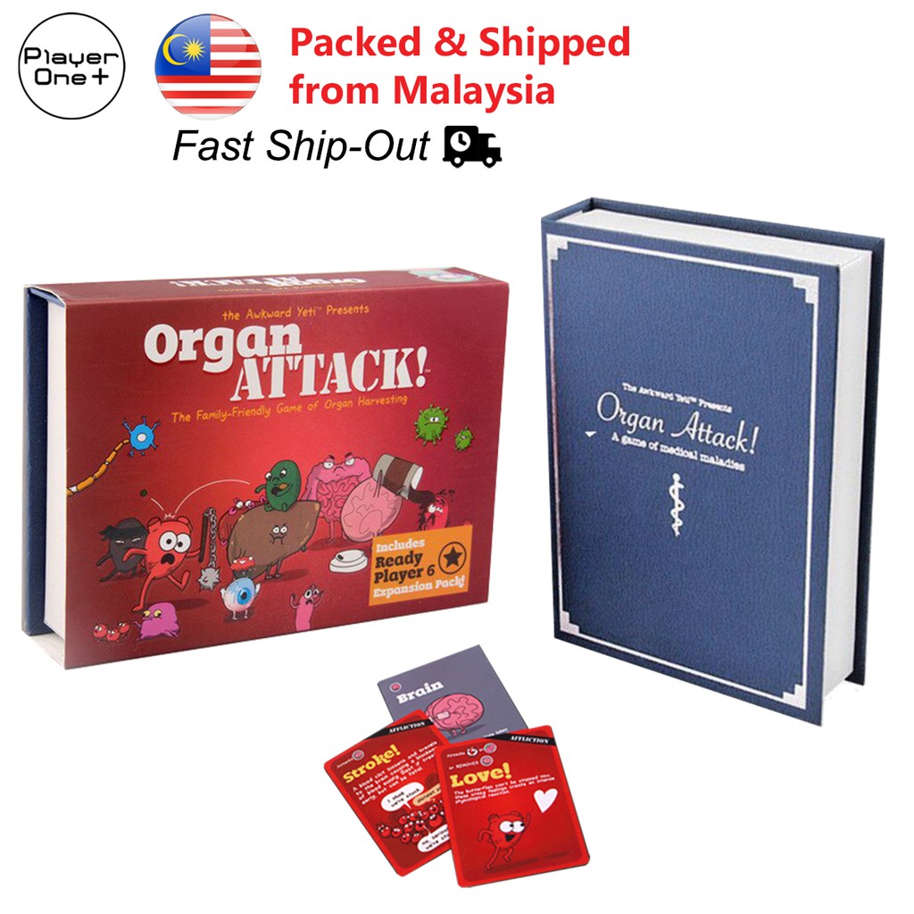 Organ ATTACK! Anti-Human Card Game Board Game Fun Family Party Games ...