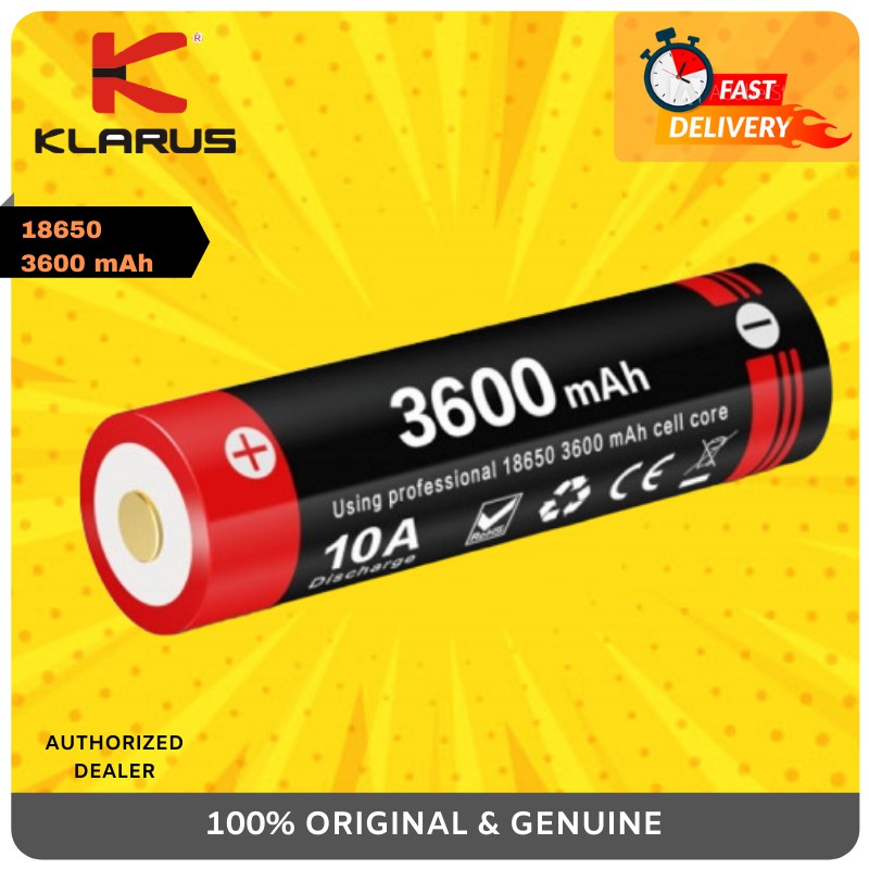🔥100% ORIGINAL🔥 Klarus 18650 3.6V 3600 mAh Micro-USB Rechargable ...