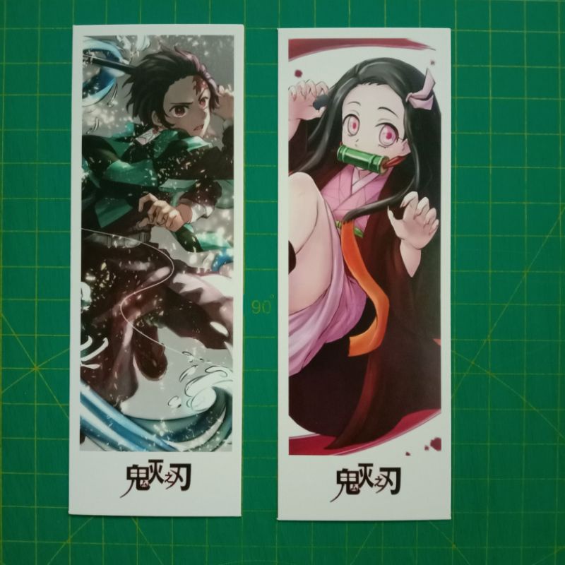 ANIME 2pcs/set Bookmark Kimetsu no Yaiba Demon Slayer Nezuko zenitsu ...