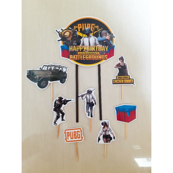 PUBG TOPPER / PUBG CAKE TOPPER / PUBG CAKE TOPPER / HAPPY BIRTHDAY ...