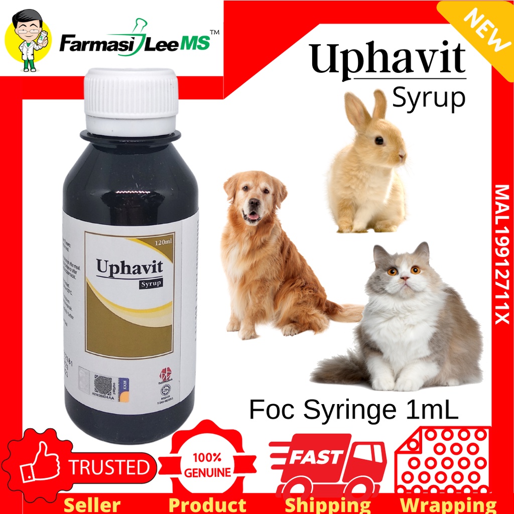 Uphavit Syrup 120ml (Exp 09/2024) Free Syringe Vitamin untuk Haiwan ...