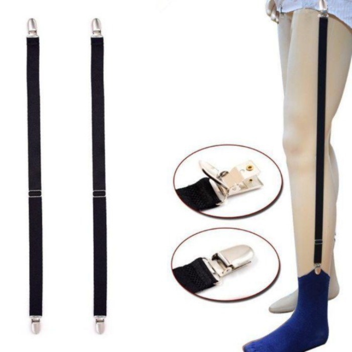 2Pcs Mens Stays Holders Elastic Shirt Garter Non-Slip Locking Clamps ...