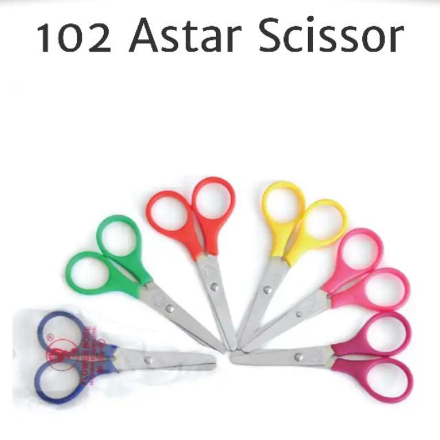 Astar ss102 kid scissor 4" round nib(box/12pcs) | Shopee Malaysia