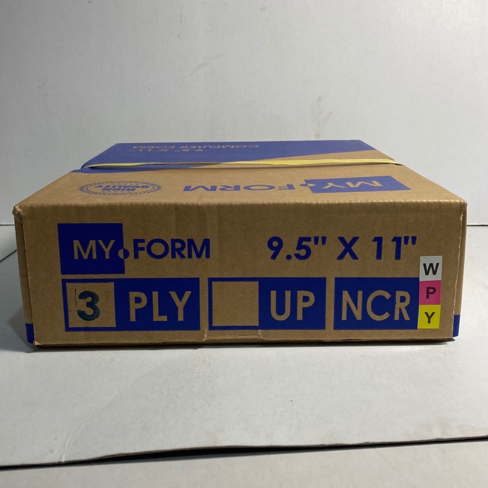MY FORM COMPUTER FORM-9.5"X11" 1PLY/1PLY 2UP/2PLY/2PLY 2UP/2PLY NCR WP ...