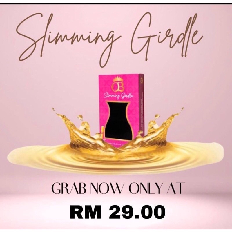 SLIMMING GIRDLE BY QB HKT | KAIN SERAP PELUH TAK BERGULUNG ORIGINAL HQ ...