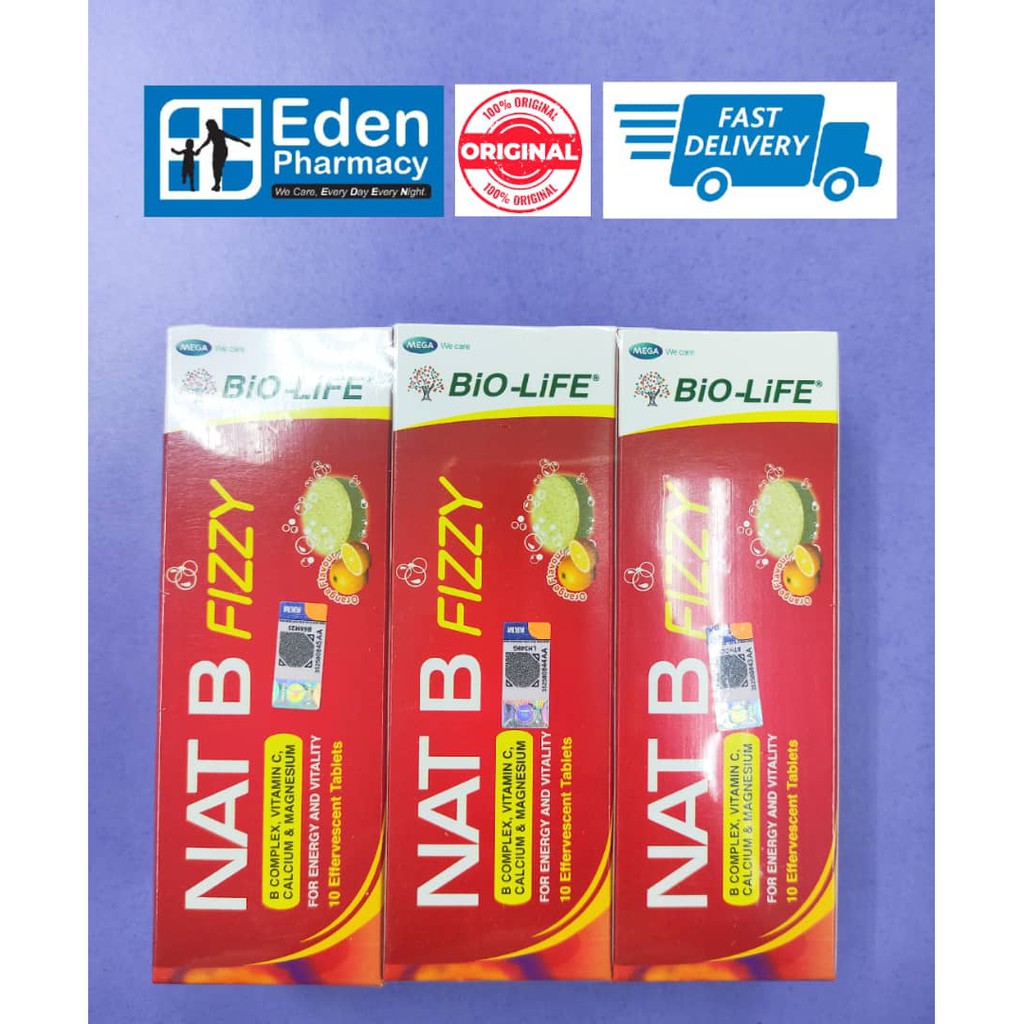 BioLife Bio Life Bio-Life NAT B Fizzy effervescent ( 3 x 10's ...