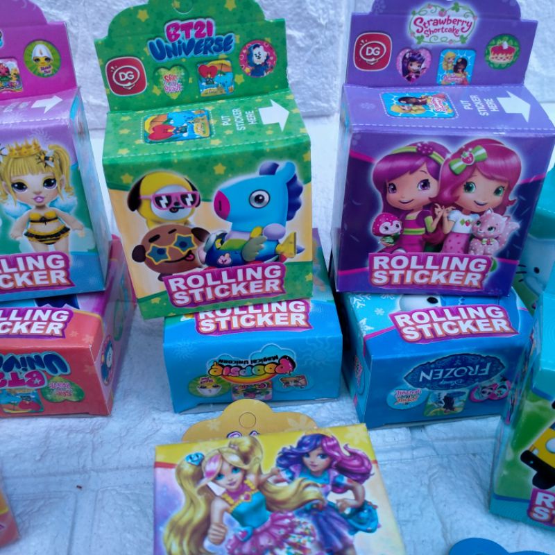 Funny CARTOON ANIMATED ROLLING STICKER TOY ROLLING ROLLING ROLLER ...