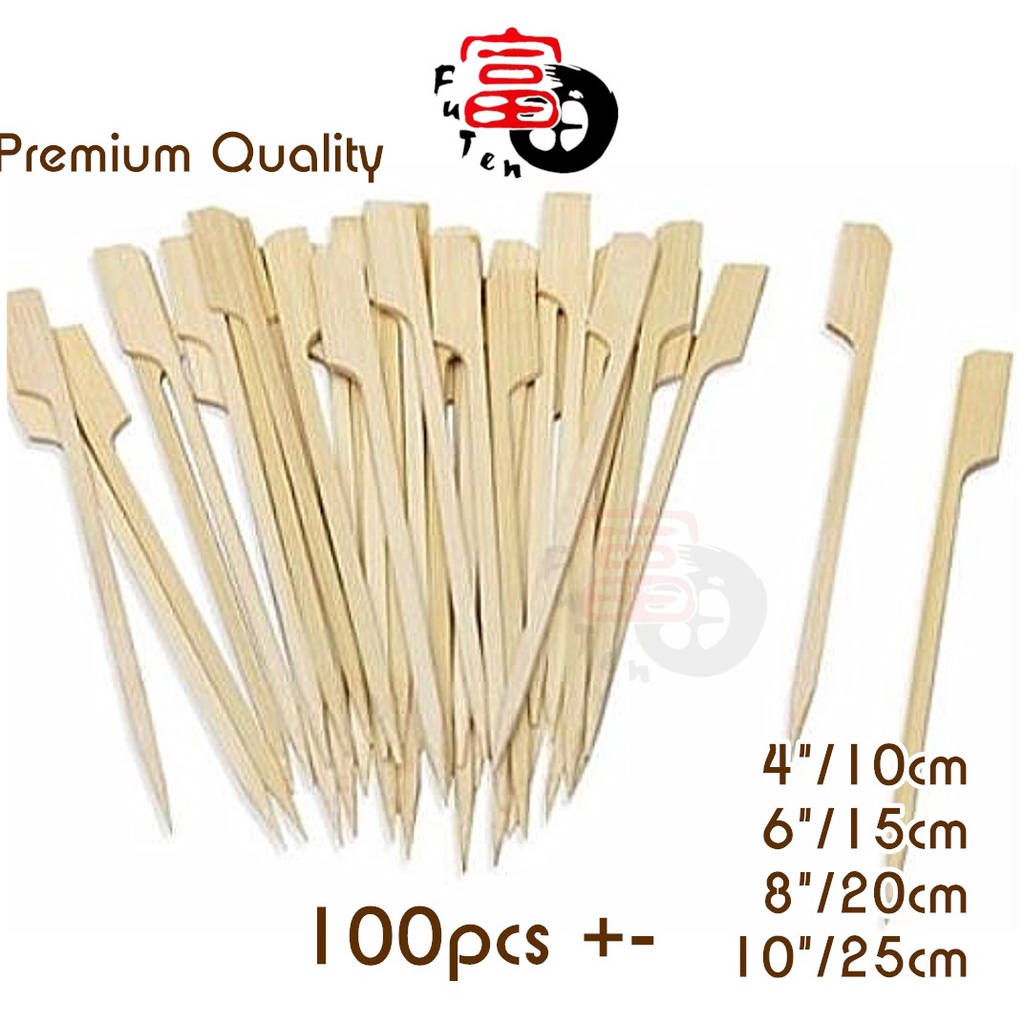FuTen 100pcs+- Bamboo Oden Stick Skewer Bamboo Stick Teppo Gushi Bamboo ...