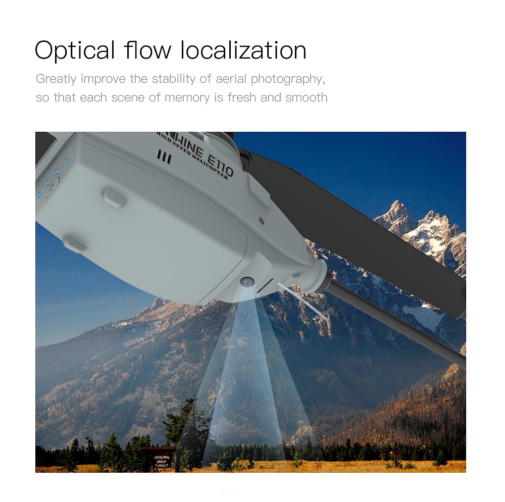 Eachine E110 2.4G 4CH 6-Axis Gyro 720P Camera Optical Flow Localization ...