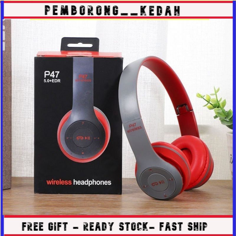 P47 Wireless Bluetooth Headphones 🔥 P47 Fon Kepala Bluetooth Tanpa Wayar 🔥 Ready Stock | Shopee ...