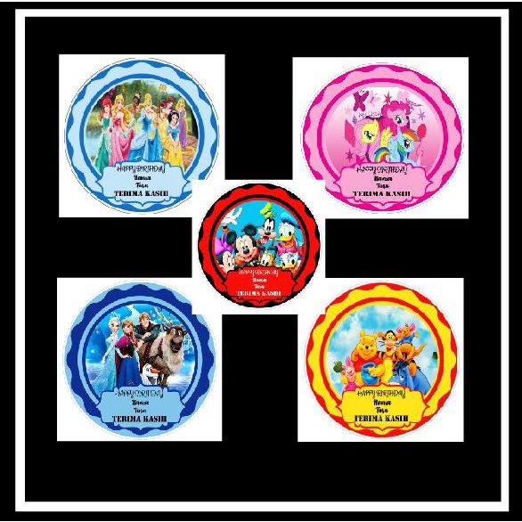 120 pcs Stiker HARI JADI / BIRTHDAY sticker doorgift :3.5mm@3.5cm ...