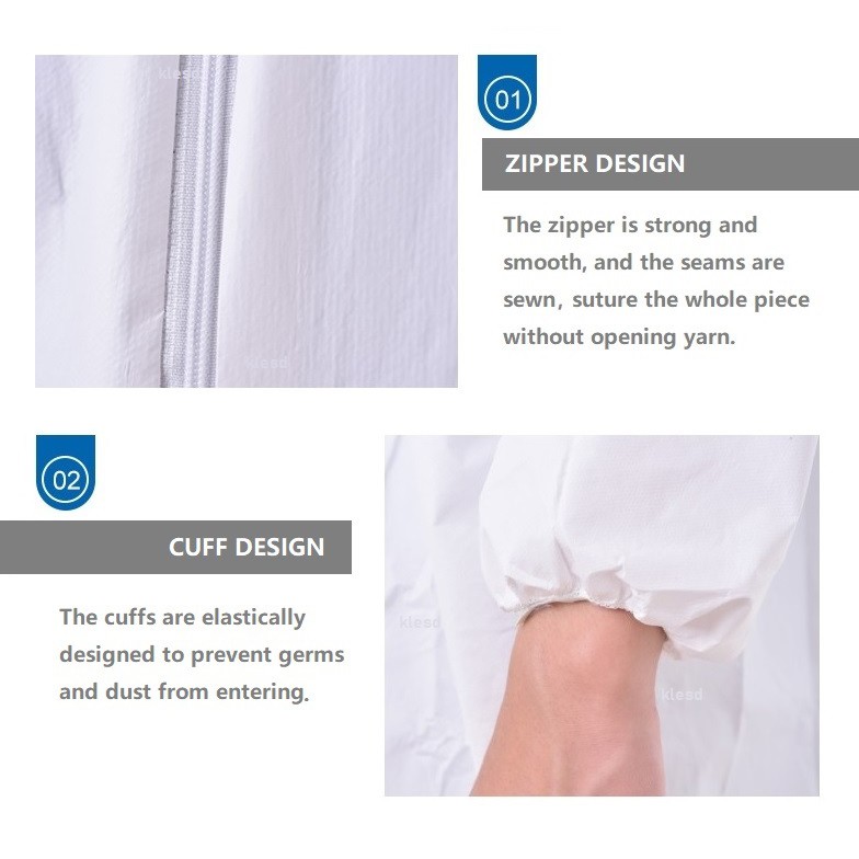 Cleanroom Disposable Jumpsuit/ Coverall/ PPE/ Ready Stock/ klesd ...