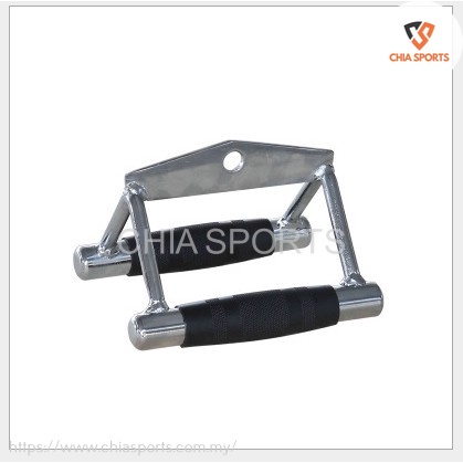 FT03 Seated Row Double D Handle with Rubber Handgrips Cable Attachment ...