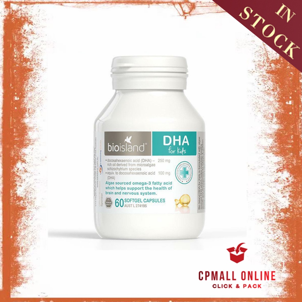 [Expiry Date: 01/2028] Bio Island 婴幼儿DHA 7个月以上宝宝 DHA for Kids ( 60 Capsules ) ( Made In ...