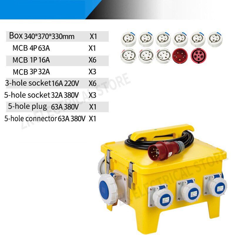 Portable Industry Socket Box Outdoors Waterproof Distribution Box More ...