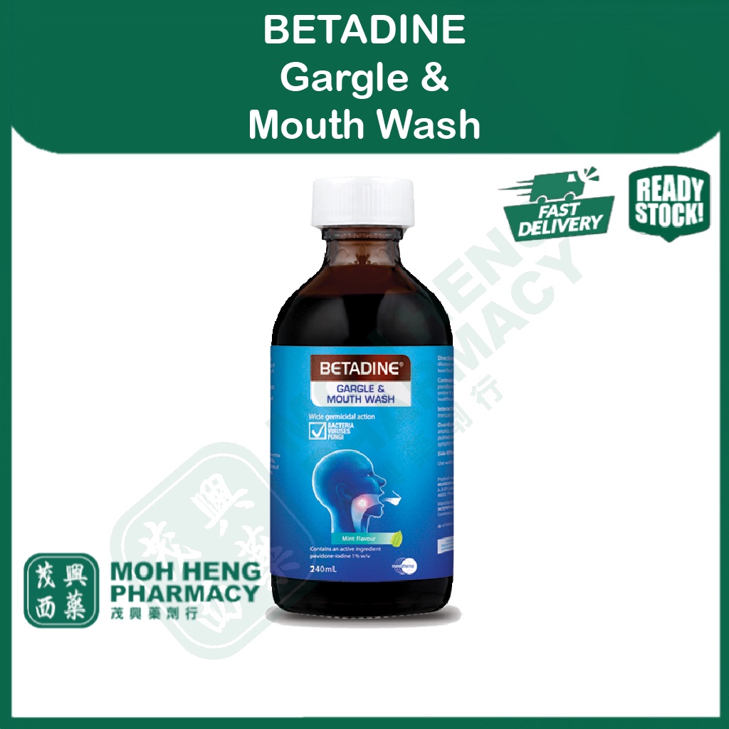 BETADINE Gargle & Mouth Wash (240ml)(Exp 10/2025) | Shopee Malaysia