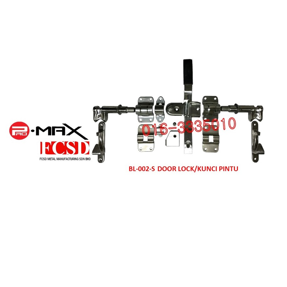 BL-002-S Lorry Truck Box Van Body Steel Door Lock Kunci Pintu Lori Trak ...
