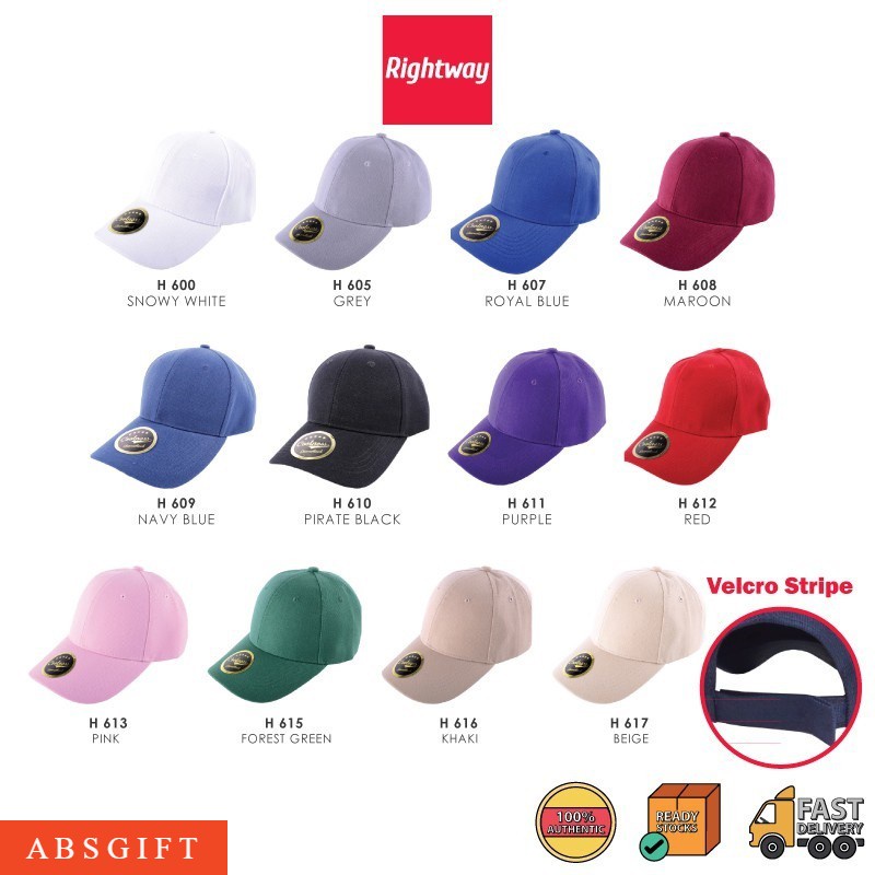 [PRE ORDER] RIGHTWAY H6 Premium Super - Thick Baseball Cap - 16 Colors ...