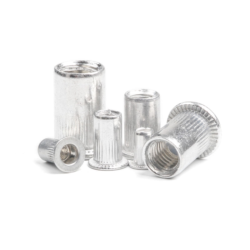 20/50Pcs M3 M4 M5 M6 M8 Aluminum Alloy Rivet Flat Head Threaded Rivet Insert Nutsert Cap Rivet ...