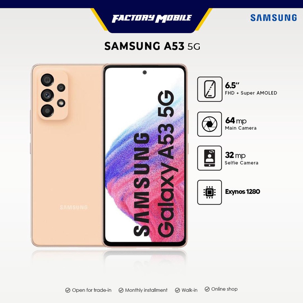 SAMSUNG GALAXY A53 5G | Multi Role Quad Rear Camera with 64MP OIS main ...