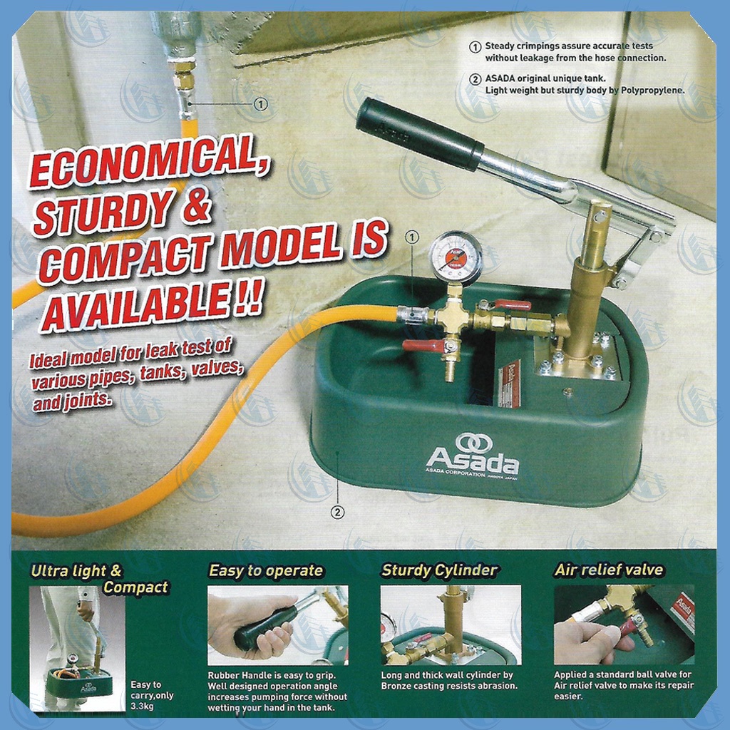 ASADA TP50S 700psi Water Pressure Test Pump Machine Pipe Test Press ...