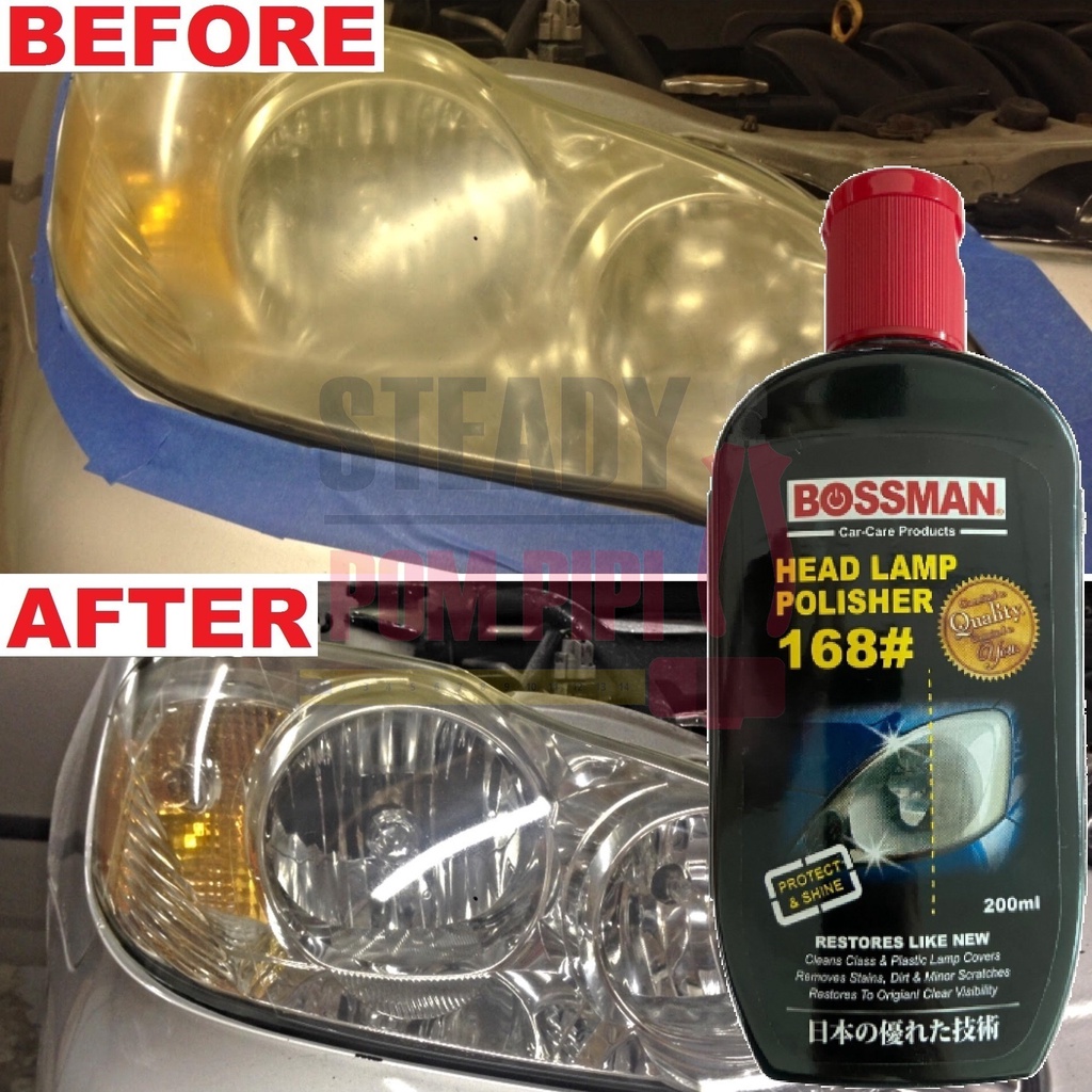 BOSSMAN 200ML BLP-168-02 HEAD LAMP POLISHER / CAR HEADLAMP CLEANER ...