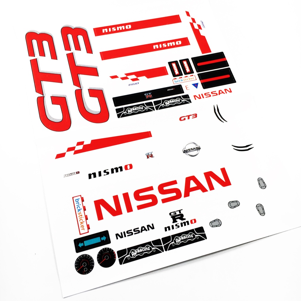 Custom sticker for MOC- 25326 Nissan GT-R Nismo GT3（white）, sticker ...