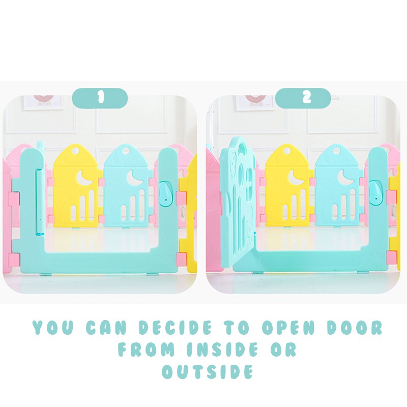 Pagar Mainan Budak 11PCS Baby Safety Fence Playground Gate Kids Fun ...