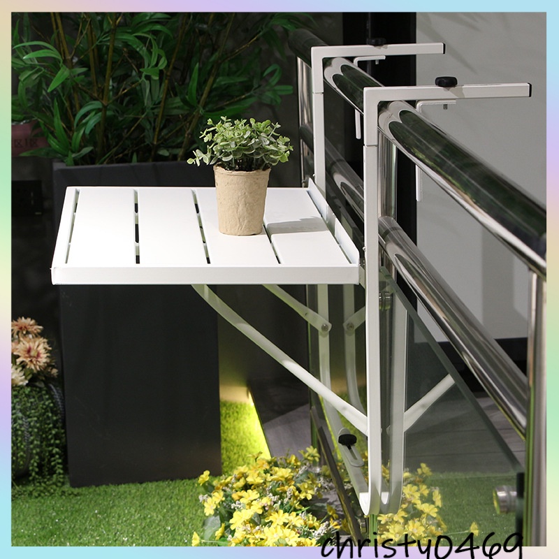 Balcony railing hanging table Iron home hanging small table European ...