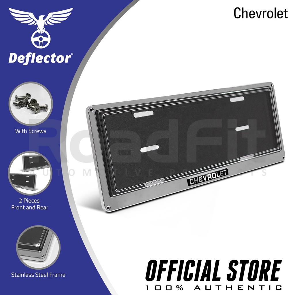 Deflector License Plate Protector Stainless Steel Frame for Chevrolet ...