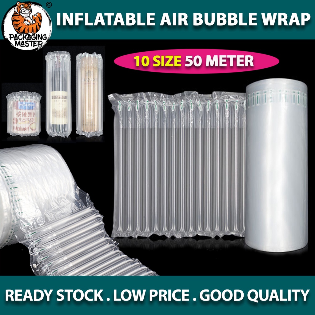 50M Inflatable Air Bubble Wrap ️Air Inflatable Packaging Protective ...