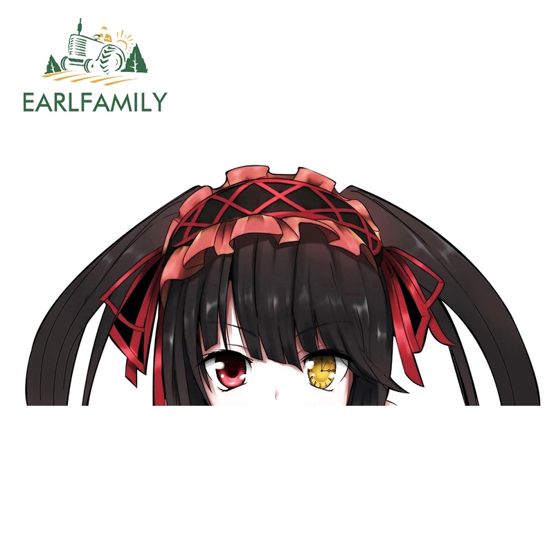EARLFAMILY 13cm x 6.1cm Kurumi Tokisaki Peek Anime Car Stickers ...