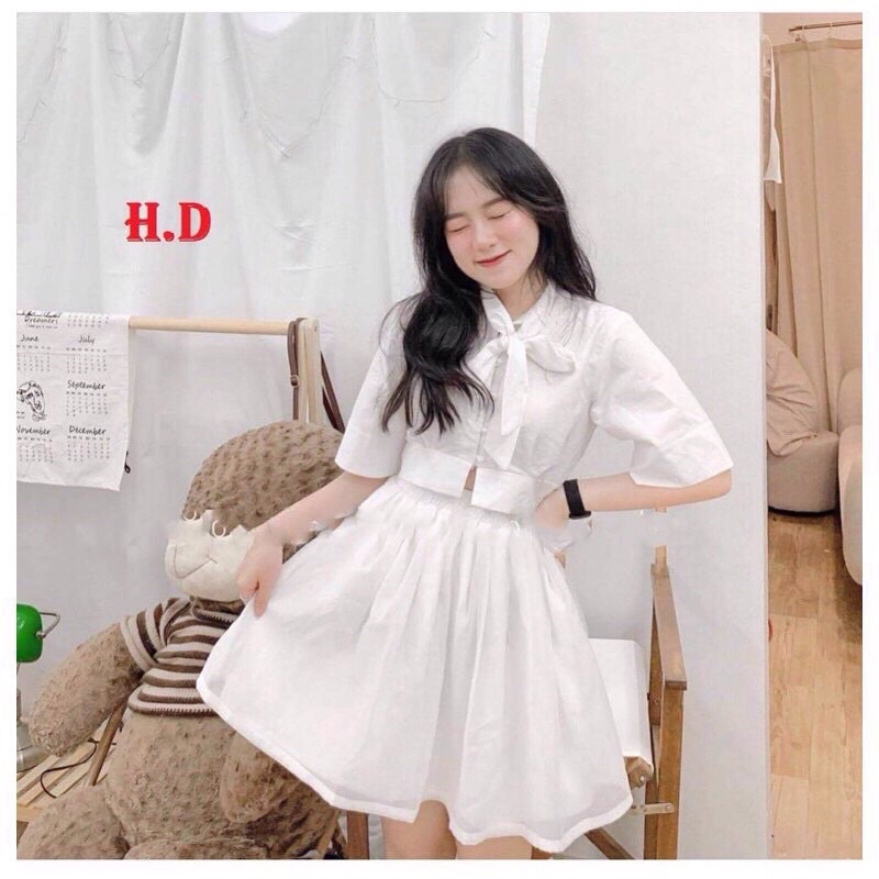 [ CROTOP princess dress Set with white bow, pure, soft and smooth ...