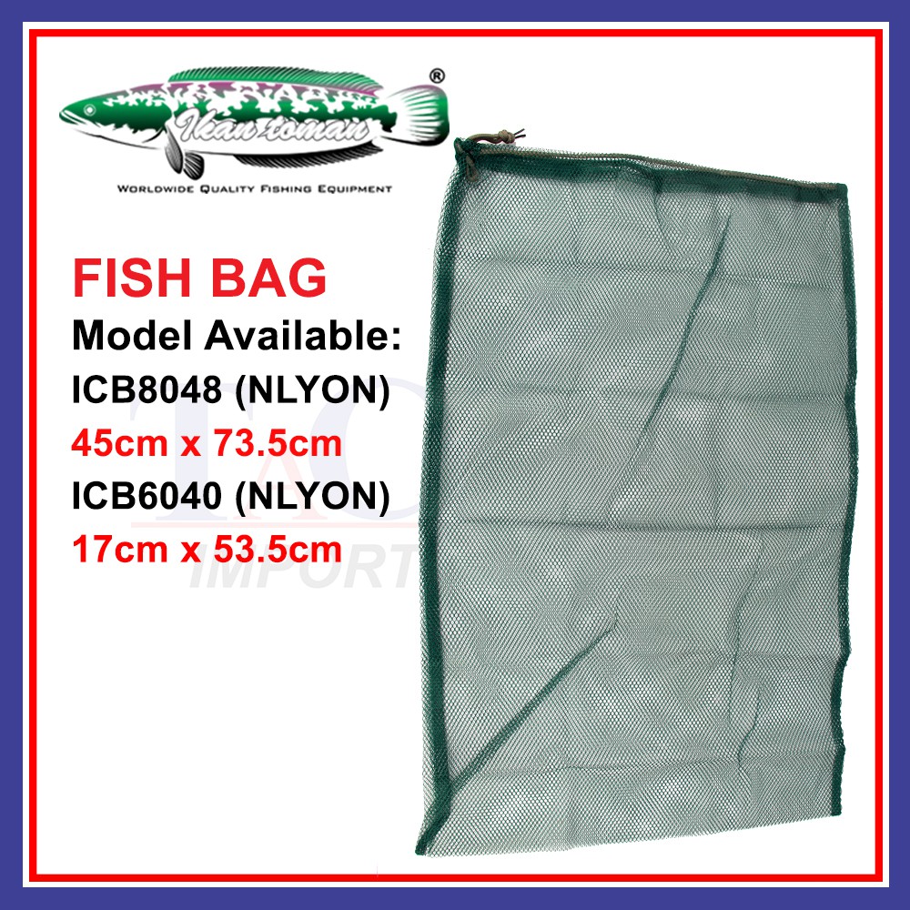 Fishing Bag Net Mesh Folding Ikan Toman Fish Bag Nylon Jaring Simpan ...