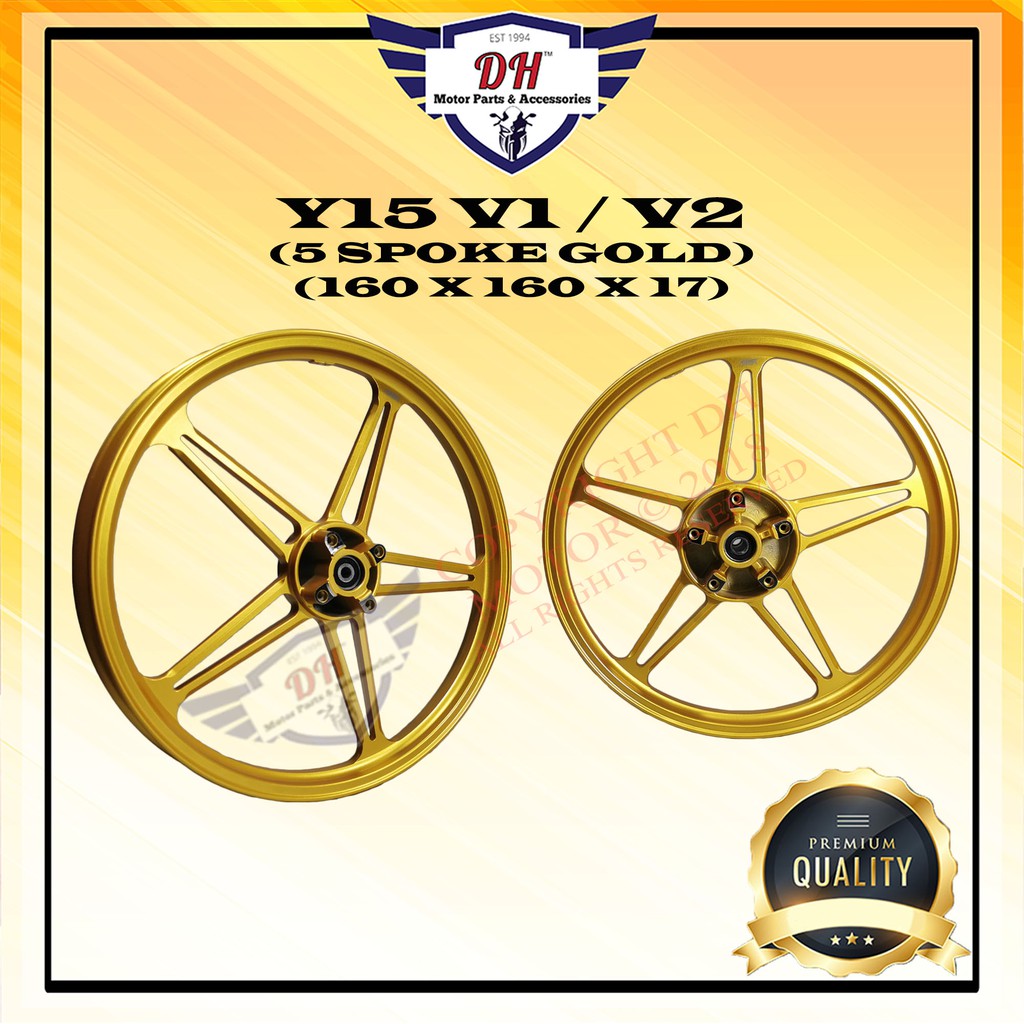 Y150 ZR V1 / V2 KINGDRAG SP510 FG510 SPORT RIM WITH BUSH AND BEARING 5 ...