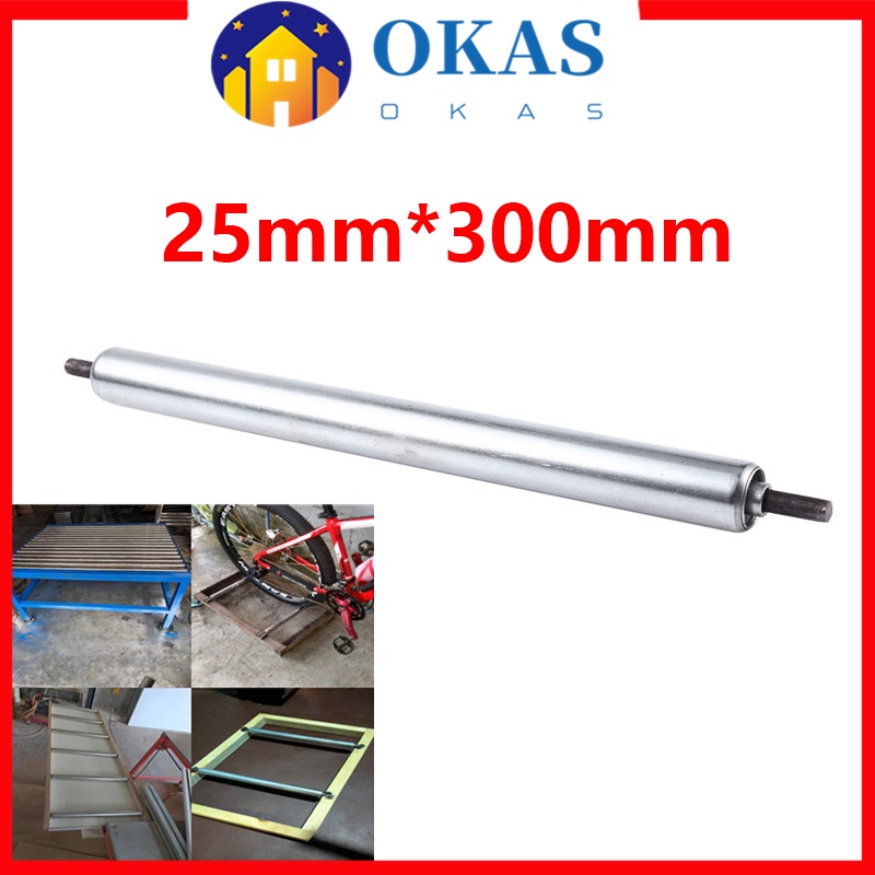 25mm x 300mm Carboon Conveyor Roller Steel Assembly Line Bearing Indoor ...