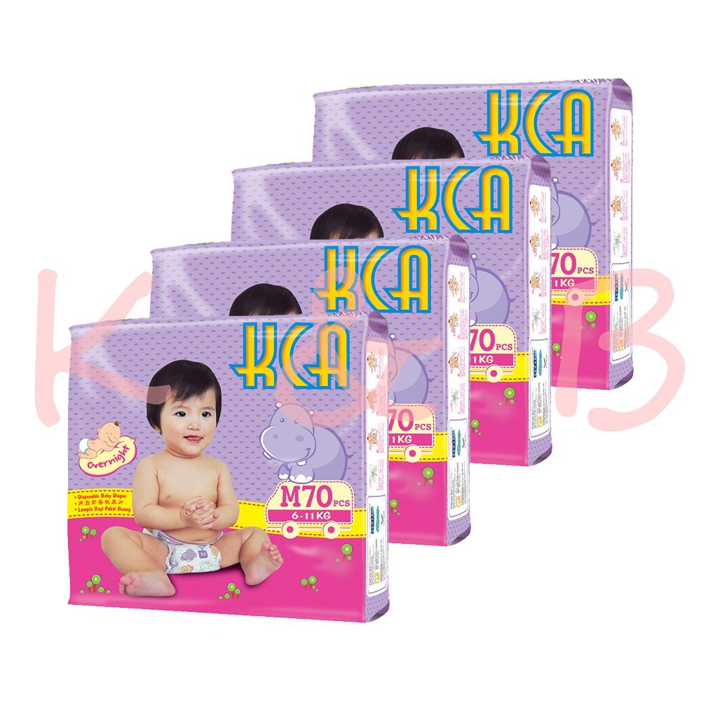 🚩 Ready Stock 🚩 KCA Baby Diapers - 4 Packs (S80/M70/L60/XL56) | Shopee Malaysia