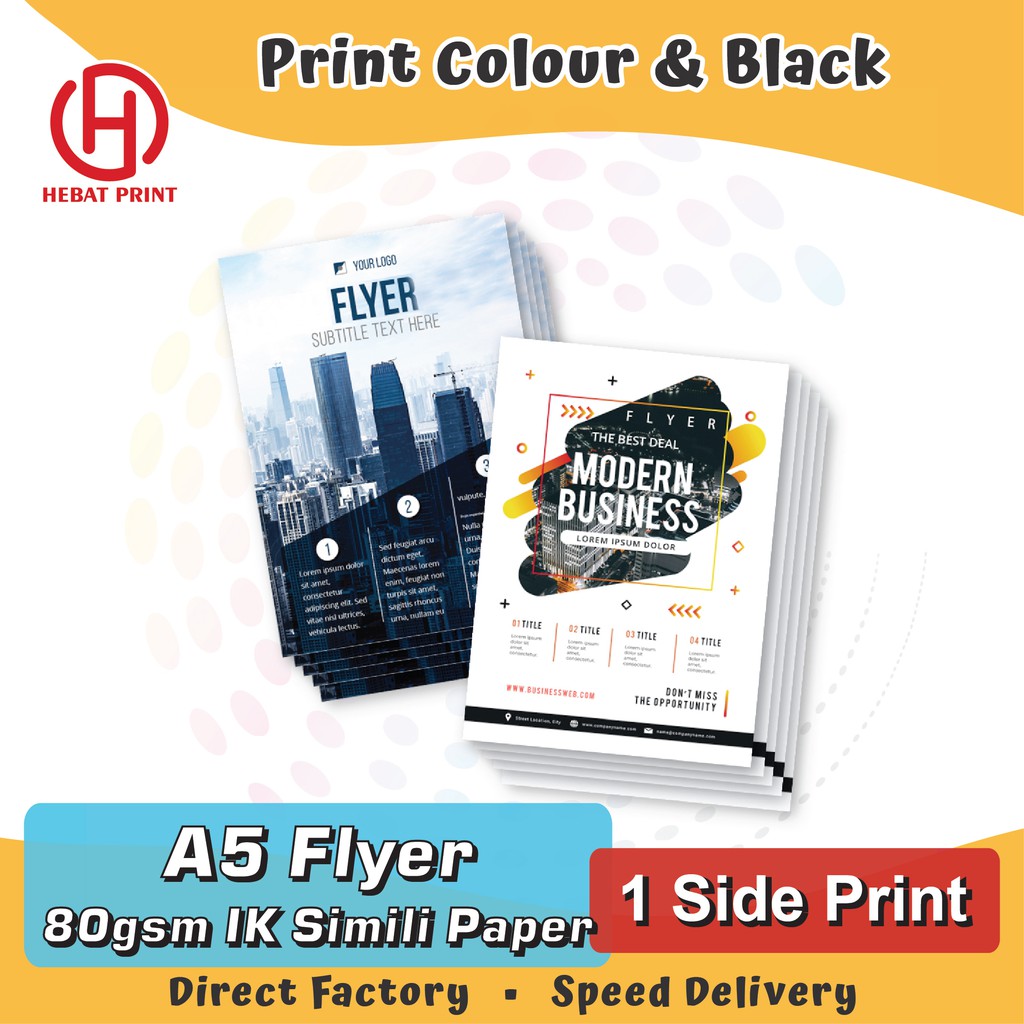 Custom Digital Print A4 Size Flyer / Brochure / Leaflet / Poster ...
