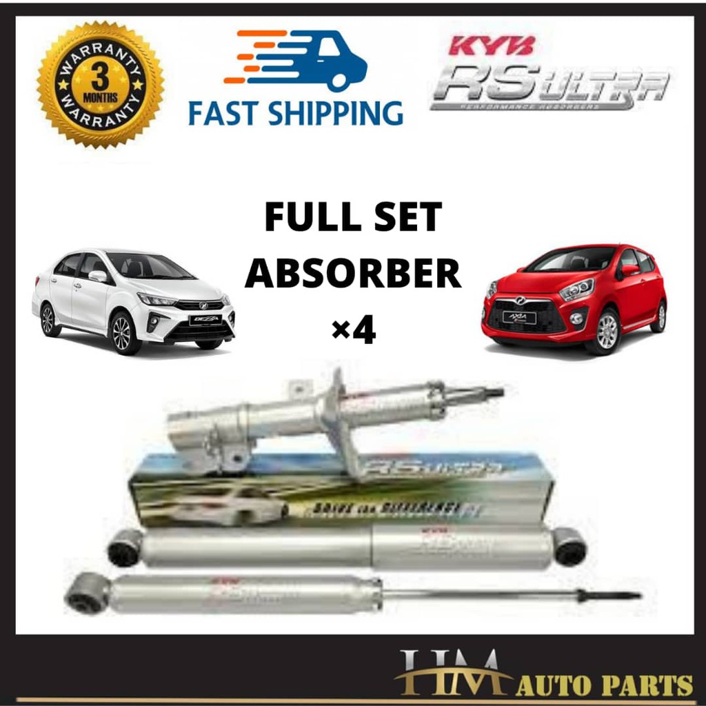 PERODUA AXIA & BEZZA HEAVY DUTY ABSORBER KAYABA ULTRA RS BRAND | Shopee ...