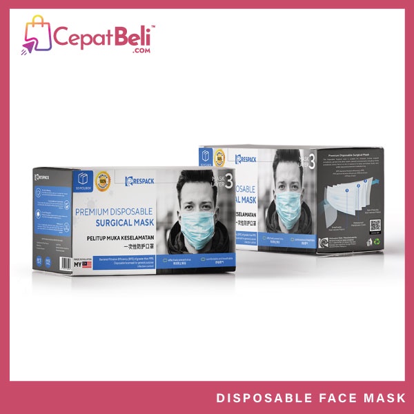 (JUALAN GUDANG - RESPACK) 3PLY Face Mask – BUY 1 FREE 1 | Shopee Malaysia