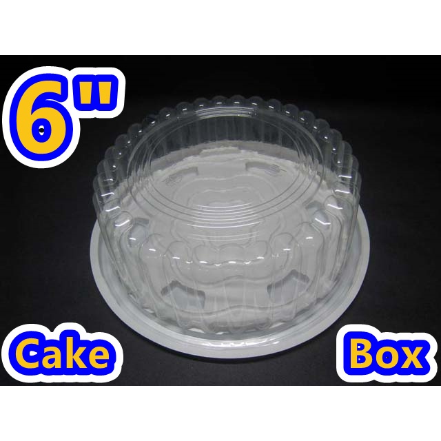 BX-128A 6" Round Cake Container with Lid [ 50sets± ] Plastic Clear OPS ...