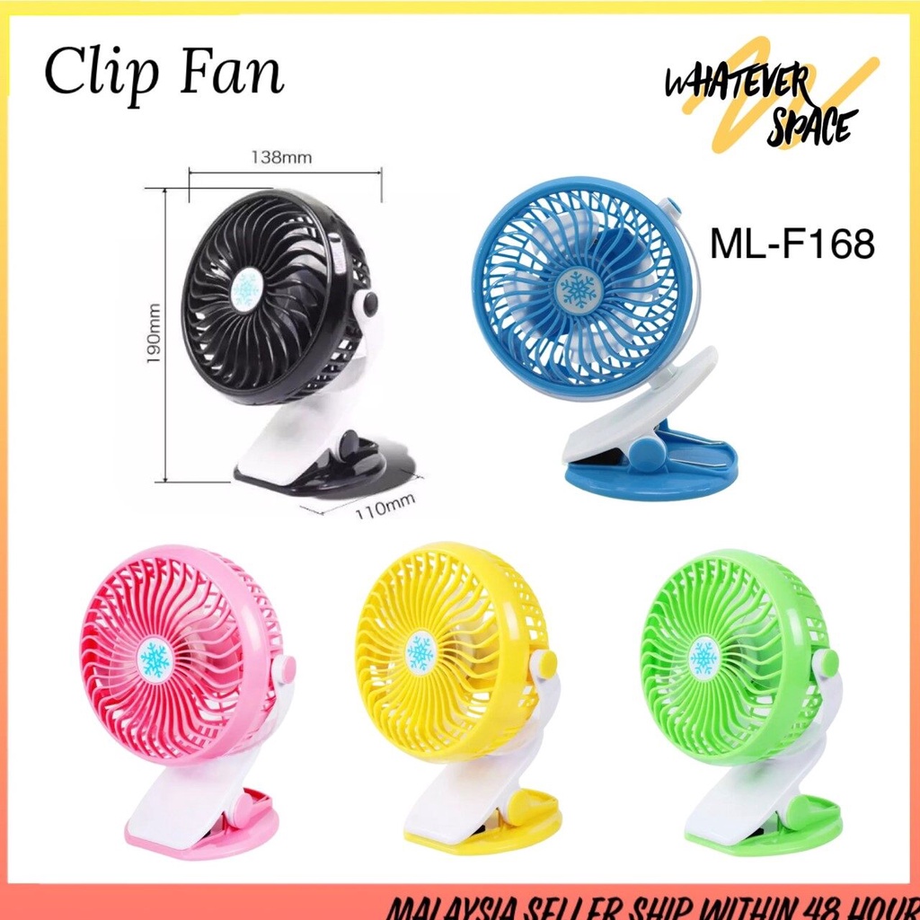 Clip Fan Portable USB Fan Air Cooling Ventilador Rechargeable Battery ...